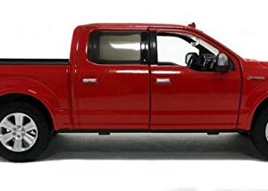 2019 Ford F-150 Lariat Crew Cab Pickup Truck Red 1/24-1/27 Diecast Model Car by Motormax 79363