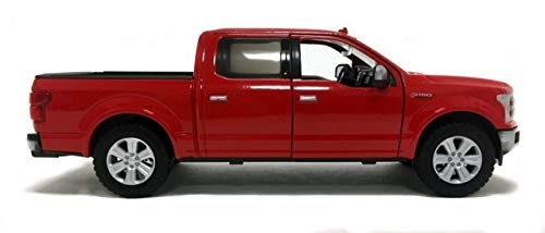 2019 Ford F-150 Lariat Crew Cab Pickup Truck Red 1/24-1/27 Diecast Model Car by Motormax 79363