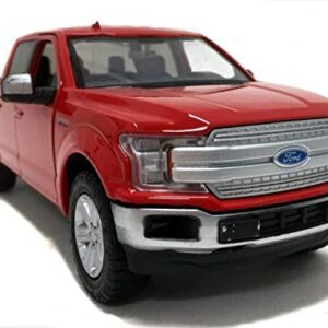 2019 Ford F-150 Lariat Crew Cab Pickup Truck Red 1/24-1/27 Diecast Model Car by Motormax 79363