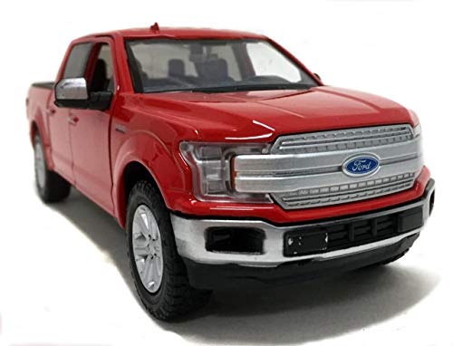 2019 Ford F-150 Lariat Crew Cab Pickup Truck Red 1/24-1/27 Diecast Model Car by Motormax 79363