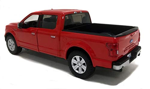 2019 Ford F-150 Lariat Crew Cab Pickup Truck Red 1/24-1/27 Diecast Model Car by Motormax 79363