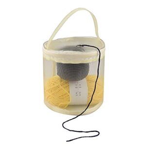 knitting bag yarn storage tote yarn organizer crochet bag mesh bag (beige)