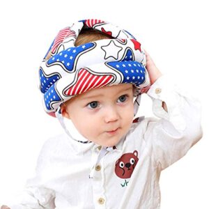 baby infant toddler head protector breathable headguard cute hat, adjustable no bumps safety hat head cushion bumper bonnet for 6-36 months crawling walking