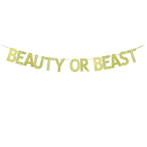 Beauty or Beast Banner, Baby Shower Banner Sign,Funny Gender Reveal Theme Party Sign Decoration.