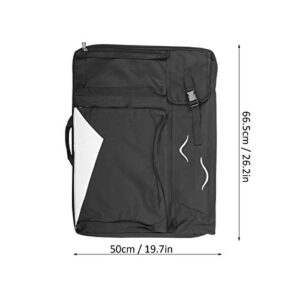 4K Artist Portfolio Backpack Backpack Sketch Board Storage Art Drawing Bag Waterand Tote Water Carry Shoulder Bag(Black)