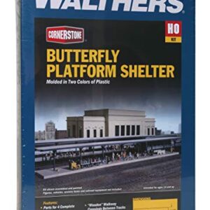 Walthers Cornerstone Series Kit HO Scale Butterfly-Style Station Platform Shelters