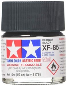 tamiya acrylic mini xf-85 rubber black – 10 ml (1/3 oz)