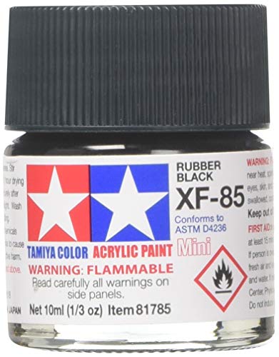 Tamiya Acrylic Mini XF-85 Rubber Black - 10 ml (1/3 oz)