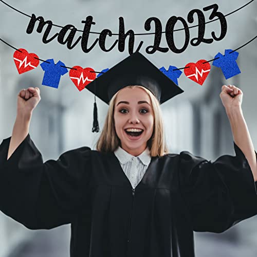 Match 2023 Banner, Glitter Med School Matching Banner, Doctor Match Day Party Decorations