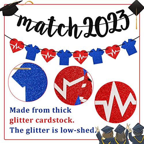 Match 2023 Banner, Glitter Med School Matching Banner, Doctor Match Day Party Decorations