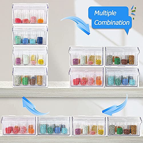 Padyrytu Diamond Painting Accessory Storage Box,44 Slots Independent Container Suitable for Diamond Art Beads and Rhinestone