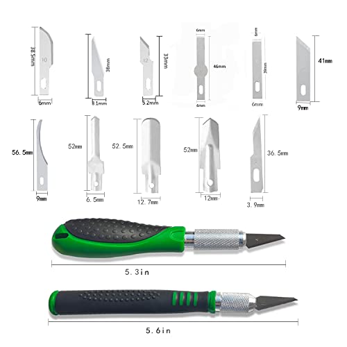 Miluosong 17 Piece Precision Hobby Craft Knife Set, with 15 Piece Refill SK5 Blades, Suitable for Halloween Pumpkin Carving, Art Modeling, Scrapbooking and Sculpture Exacto knife