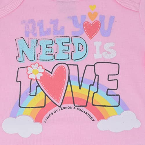 Lyrics by Lennon and McCartney Lennon & McCartney Infant Baby Girls 5 Pack Bodysuits MulticoloRed 12 Months