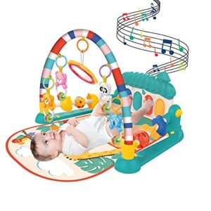 baby play piano gym mat with music and light toddlers early educational toys tummy time playmat infant activity center for newborn 0-12 months