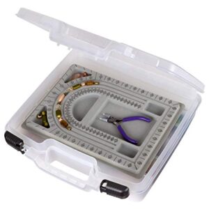 ArtBin 6962BB Quick View Bead Box, Portable Art & Craft Organizer with Bead Tray, Portable Art & Craft Storage Box, Clear