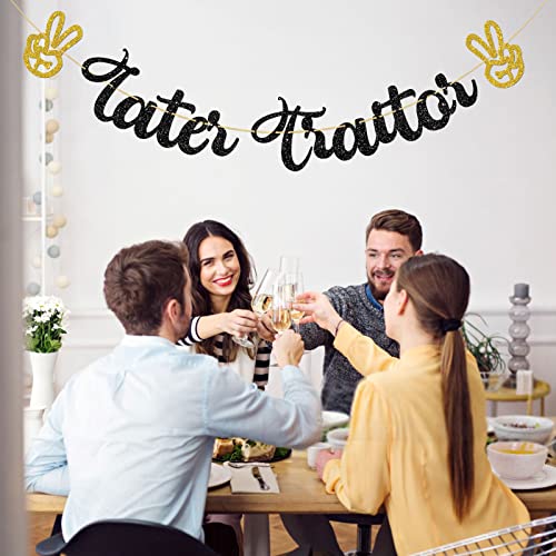 Halawawa Later Traitor Banner, Job Change/Retirement/Farewell/Last Day Office Party Decoration, Office Coworker Quitting Going Away Party Decor Banner Photo Props