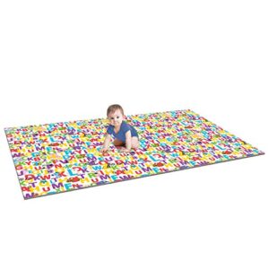 Alphabet Fun - Gelli Mat - Luxury Foam Baby Play Mat - Extra Large - Double Sided Print - Water-Resistant, Non-Toxic, Hypoallergenic - Use in Play Pen, or as Playmat, Yoga Mat, Tummy Time