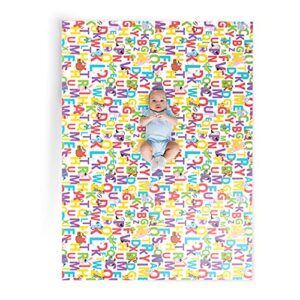 Alphabet Fun - Gelli Mat - Luxury Foam Baby Play Mat - Extra Large - Double Sided Print - Water-Resistant, Non-Toxic, Hypoallergenic - Use in Play Pen, or as Playmat, Yoga Mat, Tummy Time