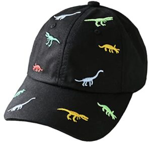 baby-boys dinosaur baseball-caps adjustable trucker-hat sun-baseball-hat fit 2-7 years kids-toddler (20.5″ adjustable fit for 2-7t, black)