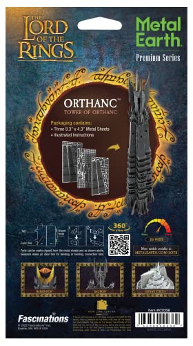 Metal Earth Premium Series Lord of The Rings Orthanc 3D Metal Model Kit Fascinations