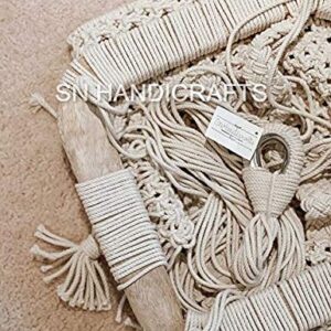 Handmade Macrame Baby Swing Natural Rope Hammock for Baby Macrame Swing Chair for Baby