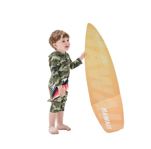 Baby Boys One Piece Swimwear Toddler Zipper Bathing Suit Kids Swimsuit Shark Rash Guards Surfing Suit with Hat UPF 50+ (12-18Months)