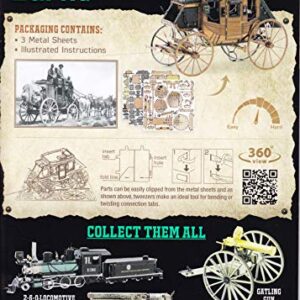 Fascinations Metal Earth Wild West Stagecoach 3D Metal Model Kit