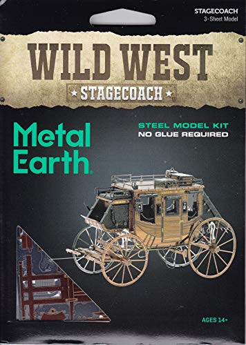 Fascinations Metal Earth Wild West Stagecoach 3D Metal Model Kit