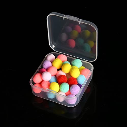 24 Pieces Small Clear Plastic Beads Storage Containers, Storage Box with Hinged Lid for Storing Crafts Jewelry Business Cards Hardware Beads and More