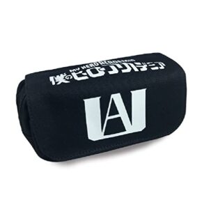 my hero academia pencil bags mha canvas pen bag kids school large capacity pen pouch portable cosmetic bag