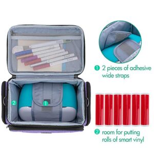 Luxja Carrying Case for Cricut Joy and Carrying Case Compatible with Cricut Easy Press Mini Bundle, Purple