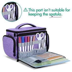 Luxja Carrying Case for Cricut Joy and Carrying Case Compatible with Cricut Easy Press Mini Bundle, Purple