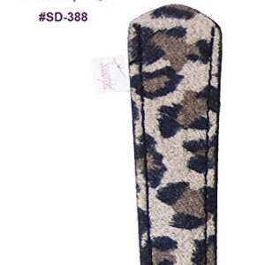 Scissors sheaths by SCISSORFOBZ with ScissorGripper for Embroidery, Micro Scissors-Designer Scissors Covers Holders - Microsuede Leopard Print - S-388-FB