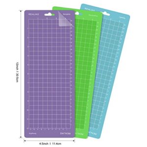 REALIKE Cutting Mat for Cricut Joy(4.5x12 inch,StandardGrip, LightGrip, StrongGrip 3Mats),Durable Adhesive Cutting mats for Cricut Joy Accessories