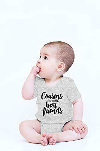 CBTwear Cousins Make the Best Friends - I'm Going to Be A Big Cousin - Cute Infant One-Piece Baby Bodysuit (6 Months, Heather Grey)