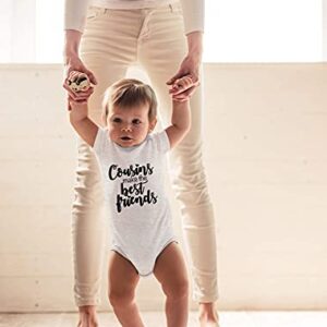 CBTwear Cousins Make the Best Friends - I'm Going to Be A Big Cousin - Cute Infant One-Piece Baby Bodysuit (6 Months, Heather Grey)