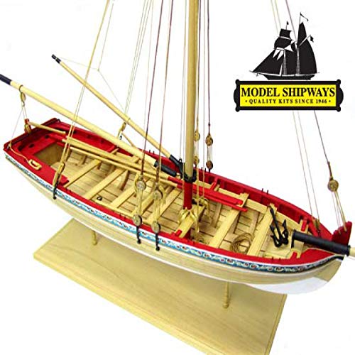 MS1457CBT Model SHIPWAYS 18TH Century Longboat Starter KIT with Tools - 1:48 Scale Wood Plank-on-Frame