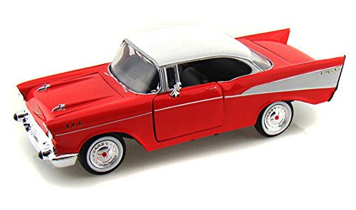 MOTORMAX 73228 1957 57 Chevy BEL AIR Hard TOP 1/24 DIECAST RED,#G14E6GE4R-GE 4-TEW6W207215