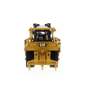 1:64 Scale Caterpillar D6R Track-Type Tractor - Construction Metal Series by Diecast Masters - 85691 - Poseable Giant Ripper and Free-Rolling, Segmented PVC Tracks - Diecast Metal with Plastic Parts