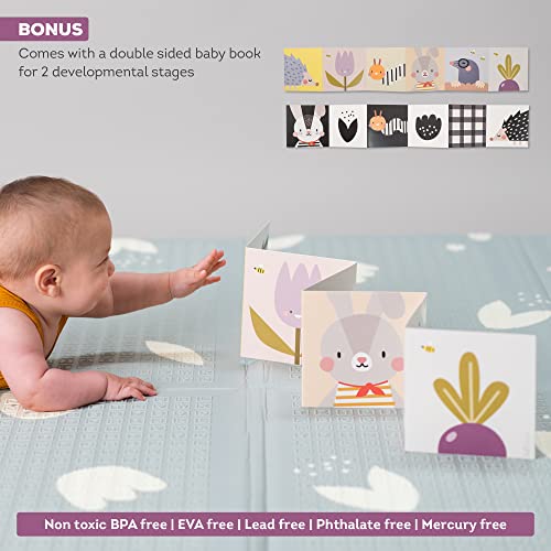 Taf Toys Extra-Large Cushioned Folded Baby Play Mat Foam Play Mat, 79" x 59" Large Baby Mat for Floor Foldable Playmats for Babies and Toddlers, Waterproof Foam Playmat, Kids Play Mat with Travel Bag