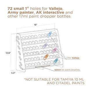 1 x Modular 74 holes + 1 x Wall Vallejo 72 holes Paint Rack Organizer