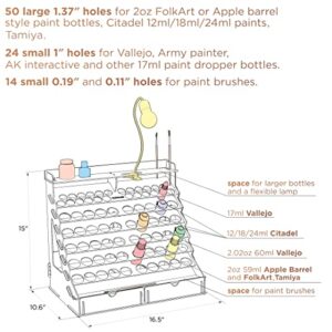 1 x Modular 74 holes + 1 x Wall Vallejo 72 holes Paint Rack Organizer