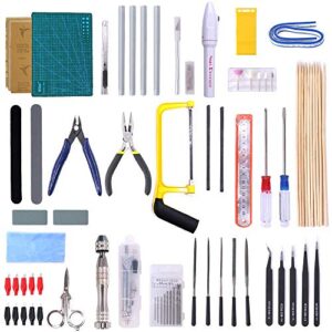 swpeet 87pcs kit compatible for gundam modeler basic tools and gundam model tools kit perfect for model kit building beginner hobby model assemble building with duty plastic container