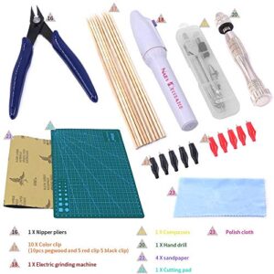 Swpeet 87Pcs Kit Compatible for Gundam Modeler Basic Tools and Gundam Model Tools Kit Perfect for Model Kit Building Beginner Hobby Model Assemble Building with Duty Plastic Container