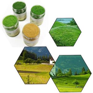 cfa6 4 x 35g mixed 5mm static grass terrain powder green fake grass fairy garden miniatures landscape artificial sand table model railway layout