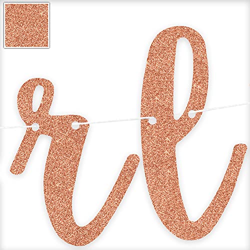 Ferastar We Can Bearly Wait Banner, Baby Shower Banner, Baby Bear Themed Baby Shower Gender Reveal Party Decoration Supply Rose Gold Glitter