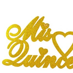 Glitter "Mis Quince Anos" Foam-Wall Hanging-Party Decorations (Gold, XL)