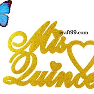 Glitter "Mis Quince Anos" Foam-Wall Hanging-Party Decorations (Gold, XL)