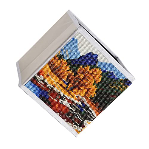 EXCEART Rhinestone Craft 1 Set Box Folding Embroidery Organizer Drill Foldable Beads Art Storage Case Drilling Painting Paintings Kit DIY Diamond Tools Desktop Point Beads Painting Box