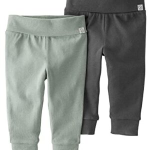 Little Planet By Carter's Baby 2-Pack Organic Cotton Grow-with-Me Pants, Meadow/Charcoal, 24 Months